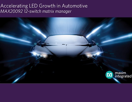 Maxim's LED Matrix High-Density Automotive Matrix and Pixel Lighting