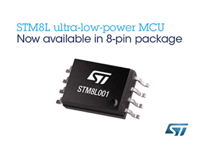 STM Compact STM8L001 Microcontroller Covers Essentials Smart Devices