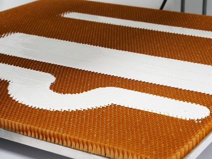 Automated complete solution for honeycomb potting in aerospace industry