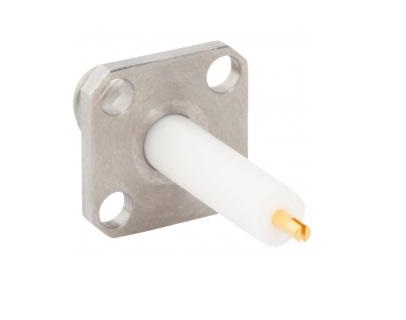 SMA panel mount receptacle for microwave applications