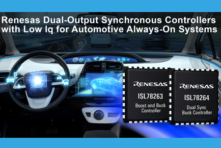 Renesas Introduces Two Dual-Output Synchronous Controllers