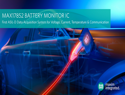 MAX17852 Battery Monitor IC with Integrated Current Sense Amplifier