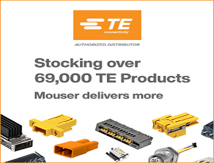 TE Connectivity products now available from Mouser