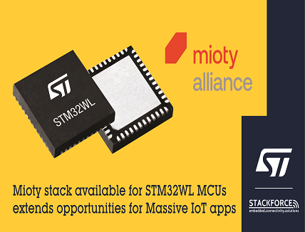 mioty stack now available for STM32WL multi-modulation radio SoC