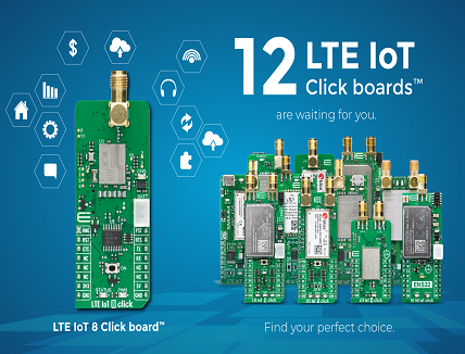 Click Board for Wearables, Asset Tracking, Monitoring & Metering