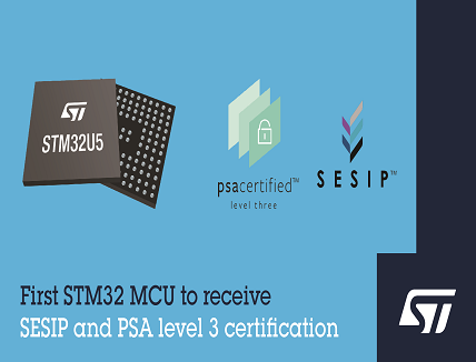 STM32U5 MCU receive SESIP3 & PSA Certified Level-3