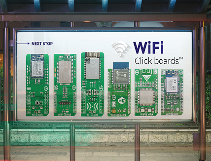 Wi-Fi Peripheral Development Boards - Wi-Fi 8 Click