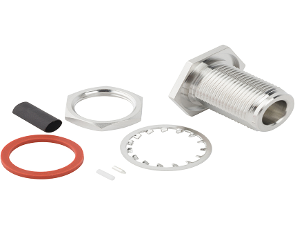 IP-rated N-Type connector series with rear mount bulkhead jack