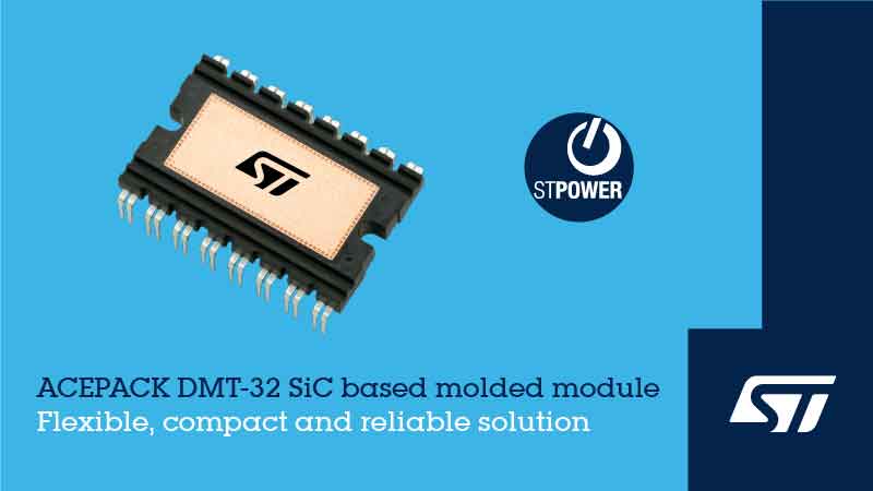 STMicroelectronics dual-inline silicon-carbide power modules