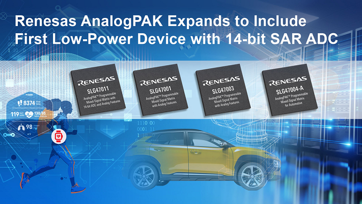 Renesas Launches AnalogPAK ICs with First Low-Power 14-Bit SAR ADC for ...