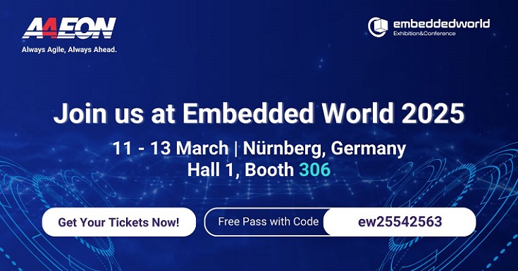 AAEON to Showcase Edge AI Solutions & New Products at Embedded World 2025