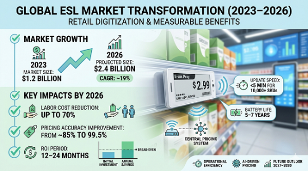 ESL Systems in 2026: 18.9% CAGR Growth, ROI Metrics & Retail Impact